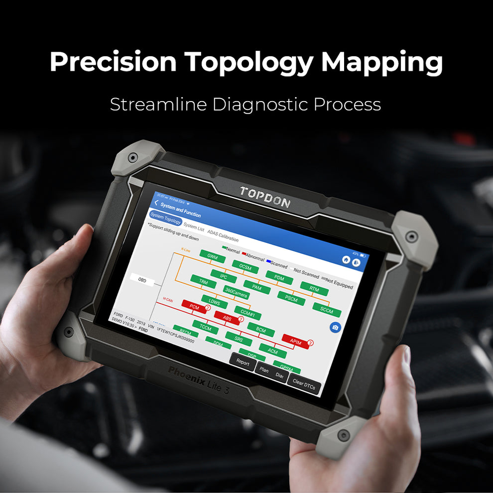 TOPDON Phoenix Lite 3 8" OE-Level Scan Tool, Service Functions, Bi-Dir ...