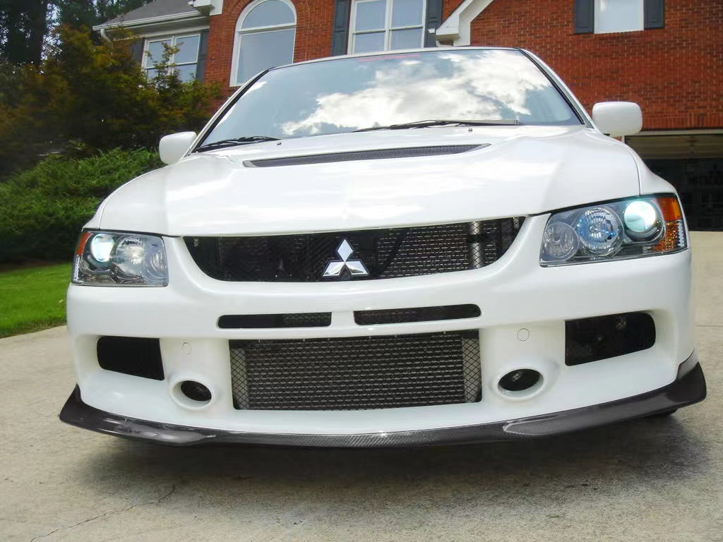 JDMuscle Tanso Carbon Fiber RA Style Front Lip - Mitsubishi Evolution ...