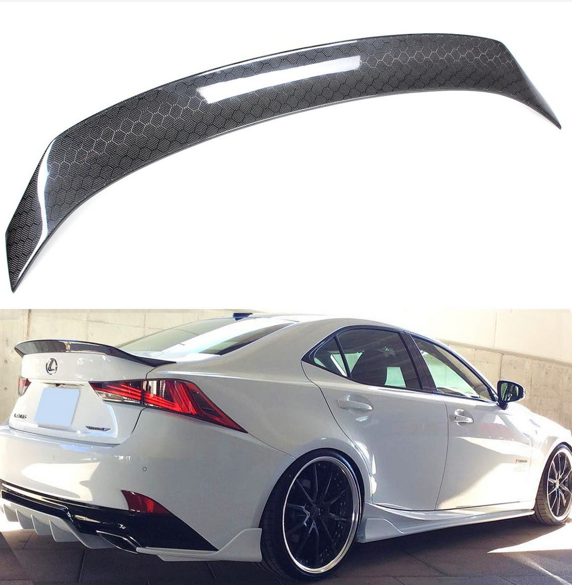 Invoke Concepts Carbon Fiber Trunk Spoiler - Lexus IS 2014-2020 ...