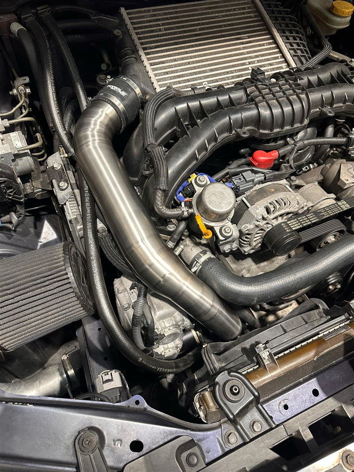 Torque Solution Top Mount Charge Pipe [Titanium Brushed / Raw] - Subar ...