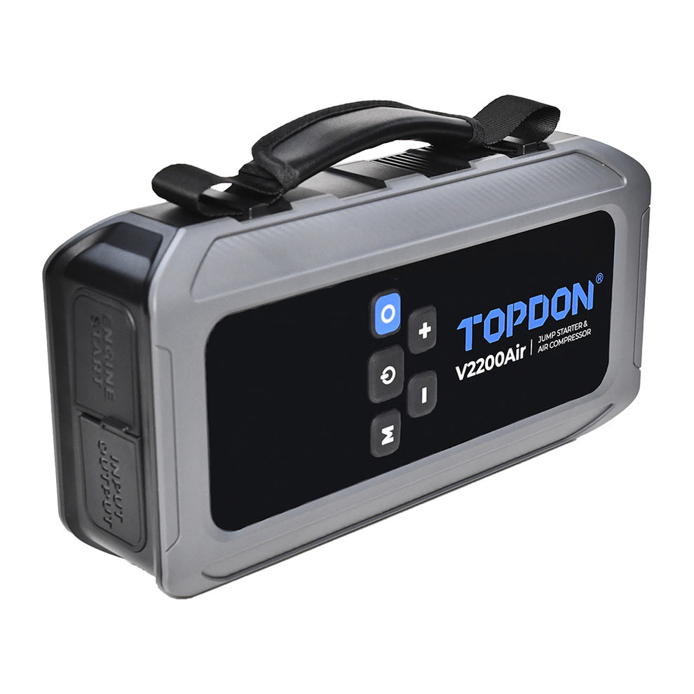 TOPDON V2200AIR 2-in-1 2200 Peak Amp Jump Starter & Tire Inflator ...